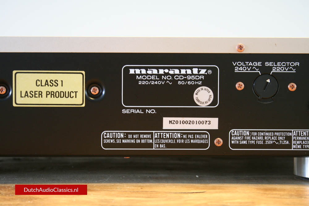 Marantz CD95 DR - DutchAudioClassics.nl