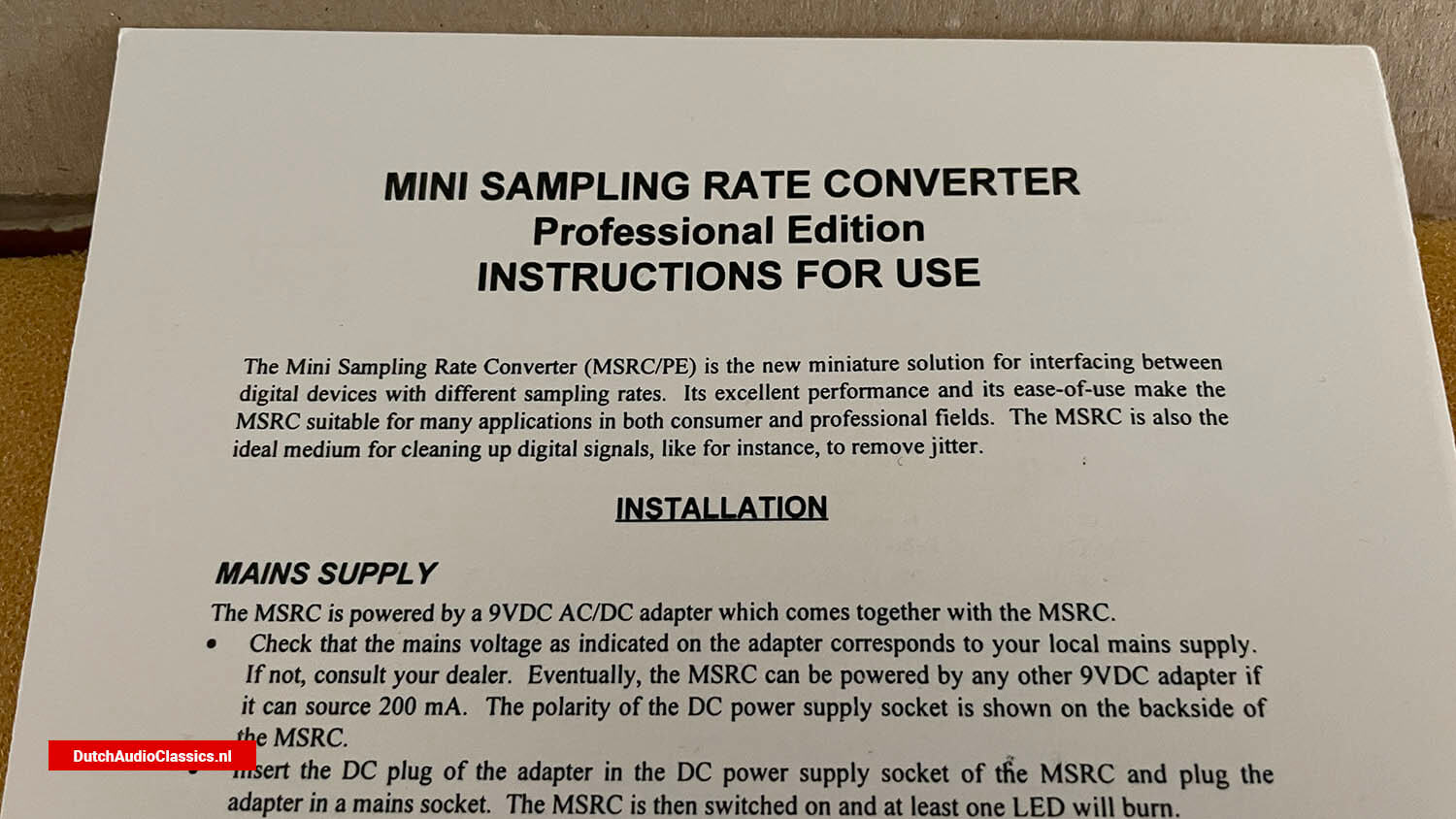 Philips ISP M-SRC mini sampling rate converter - DutchAudioClassics.nl